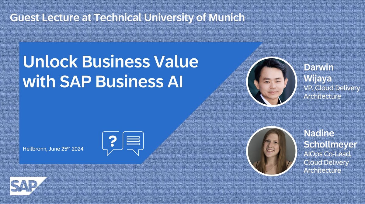 SAP Business AI Guest Lecture at the TUM School of Management - SAP@TUM Collaboration Lab